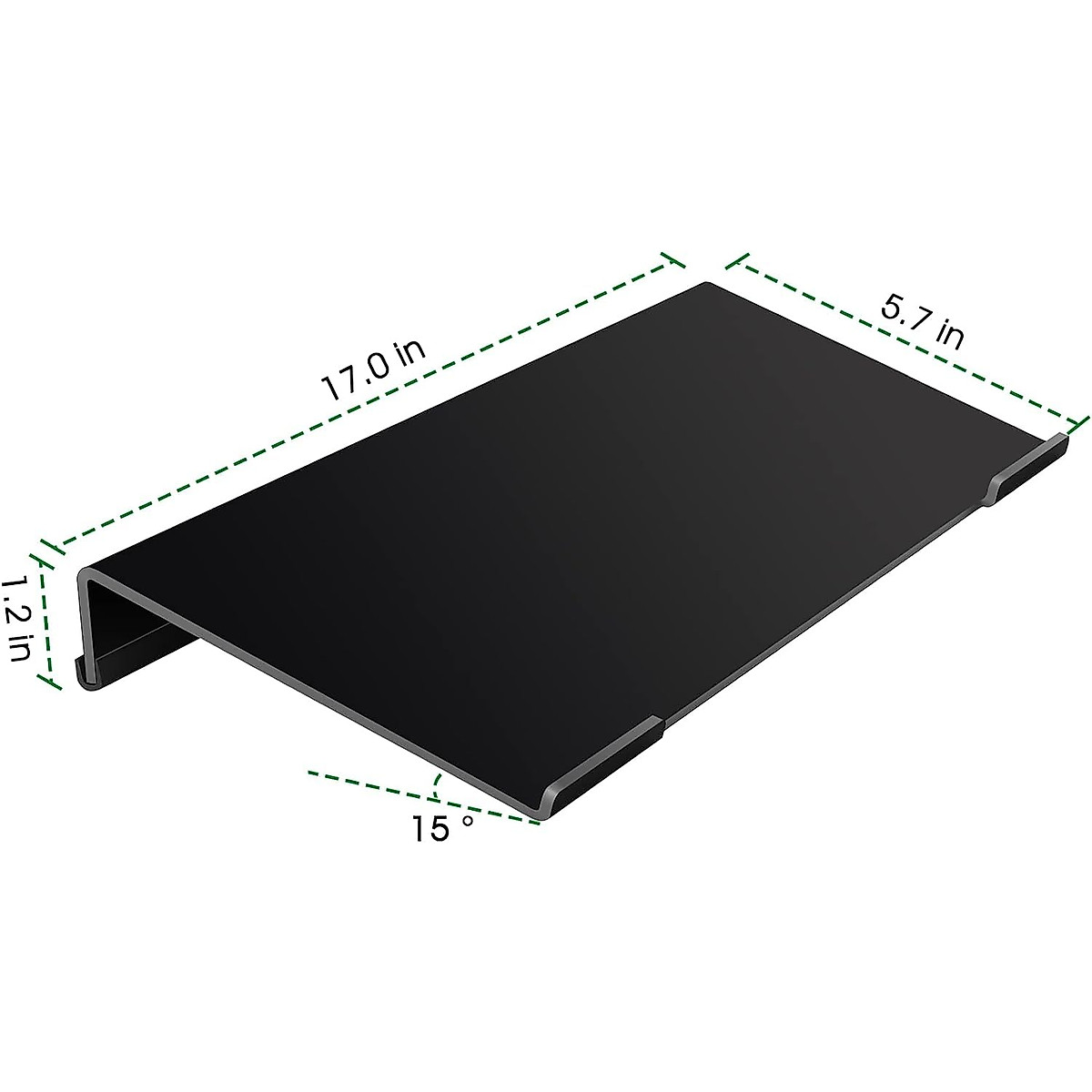 Egchi Acrylic Computer Keyboard Stand for Desk, Keyboard Riser Tilt Lift, Keyboard Holder for Desktop, Desk Keyboard Lifter（Black）