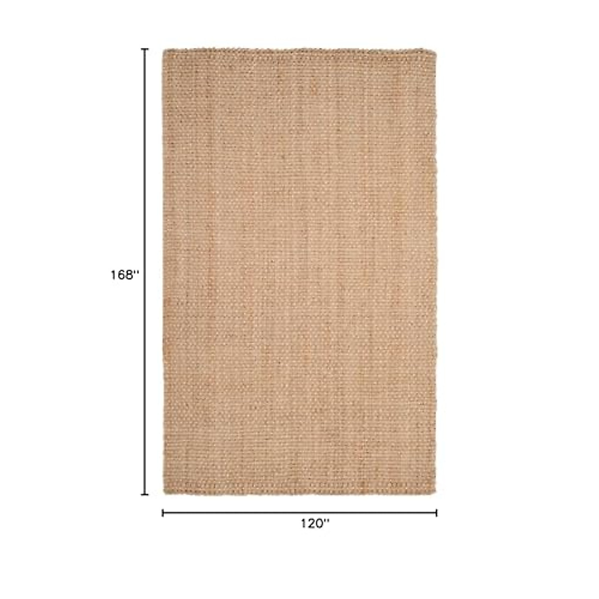 SAFAVIEH Natural Fiber Collection Area Rug - 10' x 14', Natural, Handmade Basketweave Jute, Ideal for High Traffic Areas in Living Room, Bedroom (NF401A)