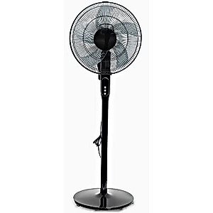 PELONIS 16'' 12-Speed Adjustable Height Quiet Pedestal Fan with Digital Display & Remote Control, PSPF18AR40B (Renewed)