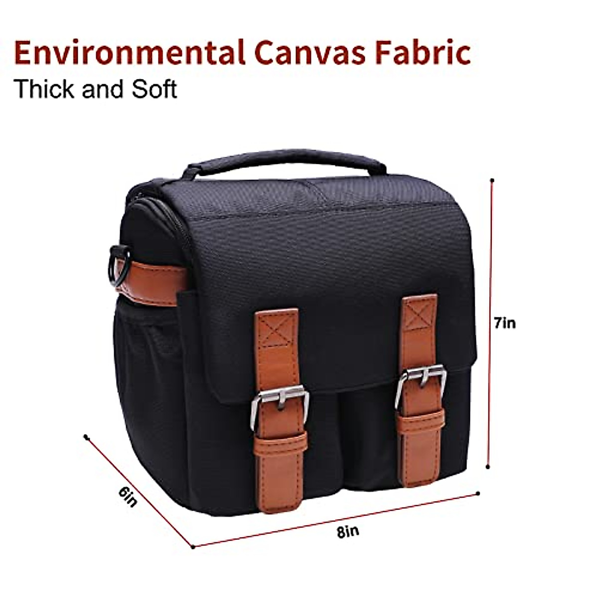 LTGEM Camera Bag, Waterproof EVA Camera Bag Case for Canon/Nikon/Sony/DSLR/SLR/Mirrorless Camera, Shoulder Strap with Handle Camera Bag