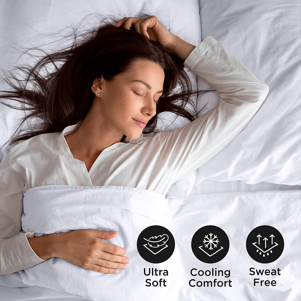 Royale Linens Full Flat Sheet - Ultra Soft Brushed 1800 Microfiber Flat Sheets Only - Wrinkle Free & Stain Resistant - Hotel Quality Top Sheet for Bed (Full, White)