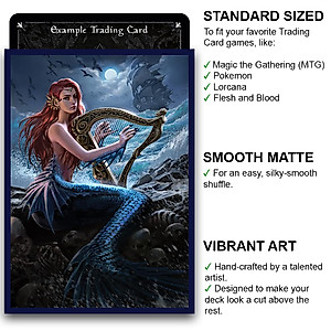 Fantasy North - Allamorra - Alluring Siren - 100 Smooth Matte TCG Trading Card Sleeves - Fits Magic MTG Commander Pokemon and Other Card Games - Playing Card Sleeves