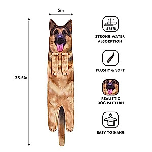 AGRIMONY Funny German Shepherd Dog Hand Towels for Kitchen Bathroom - Dog Mom Gifts for Women Dog Dad Gifts for Men- Mothers Fathers Valentines Day Housewarming Gifts for Dog Lovers