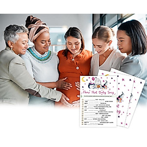 Halloween Name That Baby Song Baby Shower Game, 30 Players Baby Shower Game Cards for Baby Shower, Gender Reveal Party, Halloween Party Games Favors Decorations Supplies-LO17