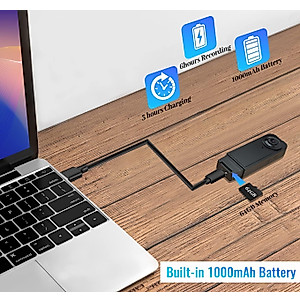 Mini Body Camera, 1080P 64G Body Worn Camera with Upgraded Clip, 1000Mah Battery, Small Personal Wearable Pocket Body Worn Cam Bike Camera for Cycling Home Office Security