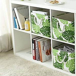 Tegance Storage Baskets Bins for Organizing, Foldable Sturdy Fabric Basket W/Handles, Large Rectangular Decorative Storage Basket for Shelves Nursery Closet Toy Blanket (3 Pack 15.7x11.8x8.3")…