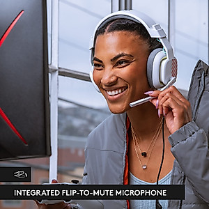 Logitech G Astro A10 Gen 2 Cross-Platform Wired Gaming Headset for PlayStation 5/4, Xbox S|X, Nintendo Switch, PC: 3.5mm Headphone Jack, 32mm Drivers, Flip-to-Mute Mic, Over-Ear - White/Xbox Edition