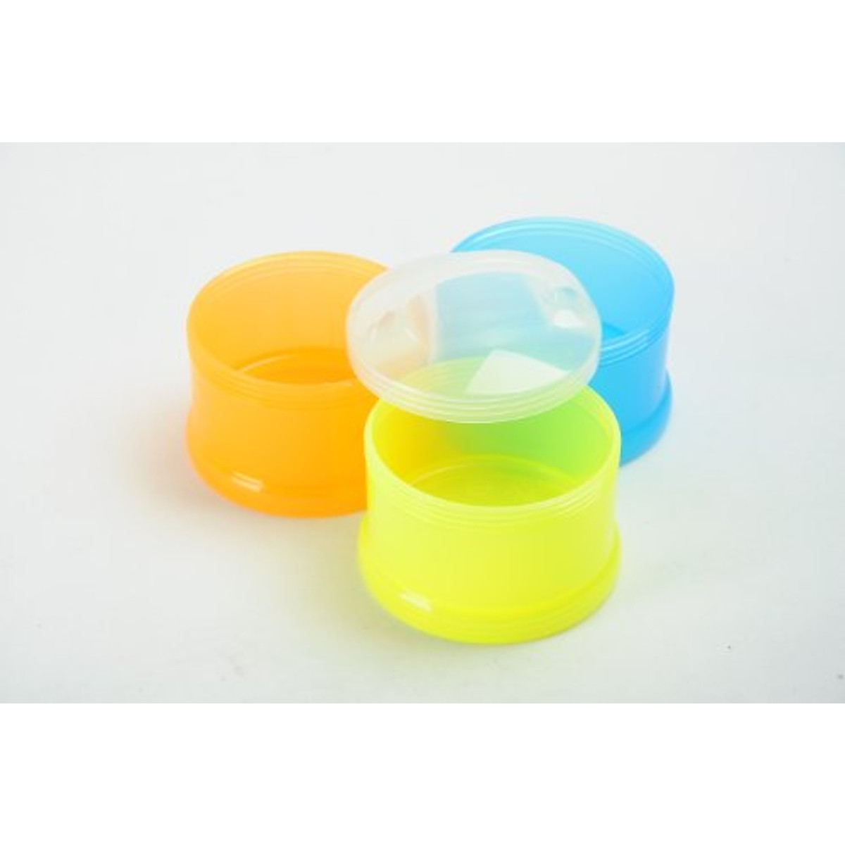 Large 3-tier Snack Stack Food Storage Containers for Home and On the Go Multi Color Stack | ZoLi SUMO Food and Snack Containers