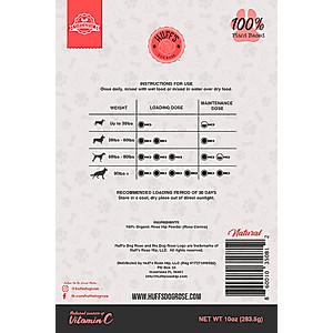 Huff's Dog Rose - 100% Plant Based, Organic, Rose Hip (L. Rosa canina) Supplement for Dogs Canines (Medium (10 oz))