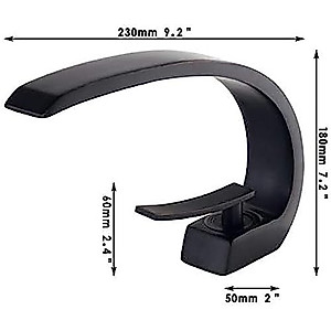 Bath Basin Faucet Black Brass Sink Mixer Tap Vanity Hot Cold Water Bathroom Faucets