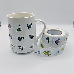 1000pcs Round Dinosaur Stickers for Kids Teacher Reward Stickers School Supplies Animal Incentive Roll Sticker Potty Training Stickers for School Classroom Home