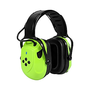 Dison Bluetooth Ear muffs, 36dB Noise Reduction Safety Earmuffs, Wireless Hearing Protection Headphones (Green)