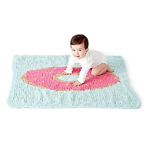 Bernat Baby Blanket Yarn - Big Ball (10.5 oz) - 2 Pack with Pattern Cards in Color (Seafoam)
