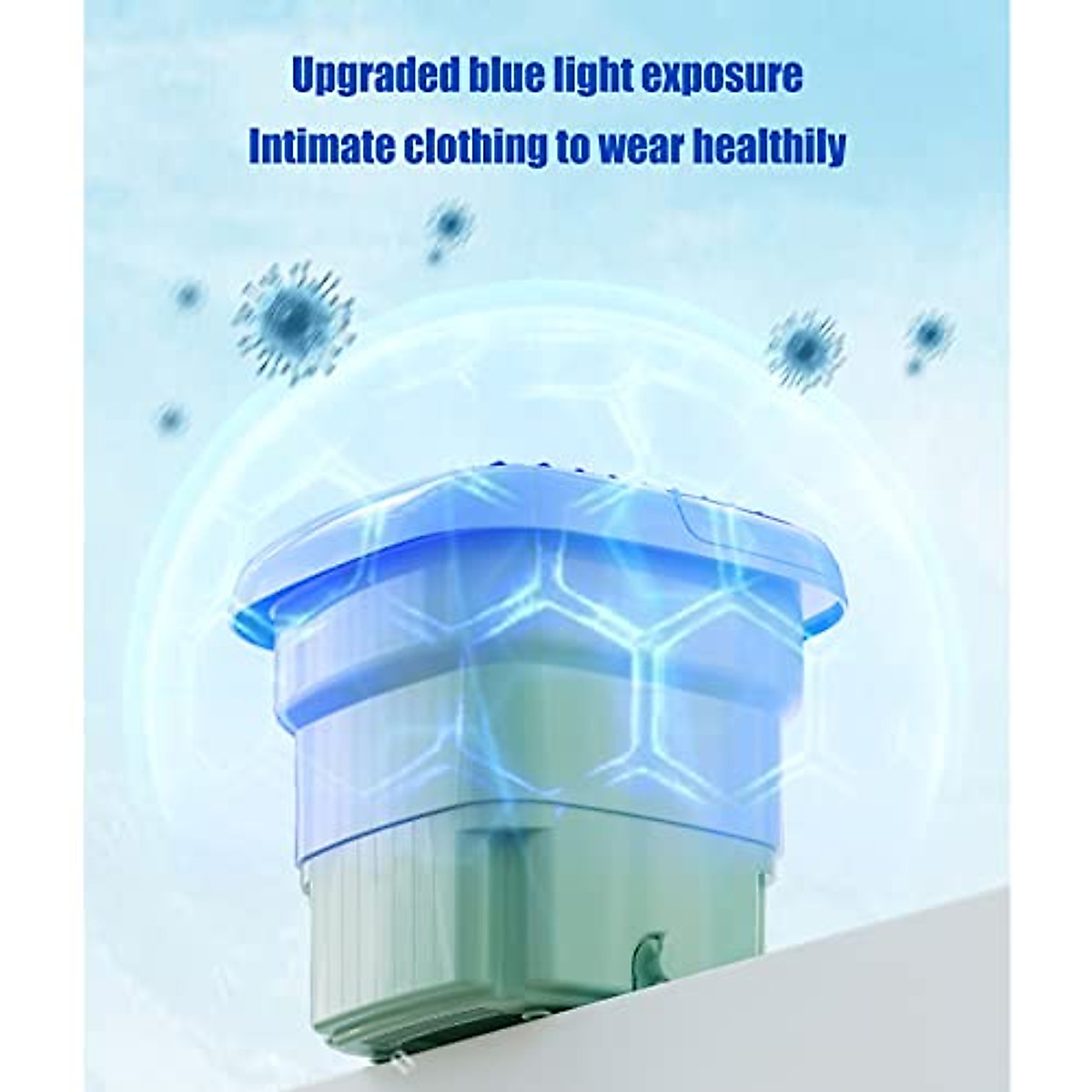 11L Mini Portable Washing Machine,Foldable Laundry Tub Underwear Foldable Washer Blue Ray Sterilization, Apartment Home Self-Driving Tour,for Baby Clothes, Socks, Towels, Great (Color : Pink)