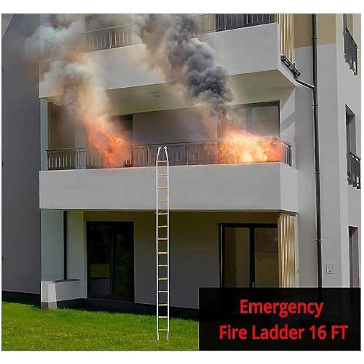 Fire Escape Ladder - Household Items Emergency Ladders, Safety Rope Ladder, Kids and Adults Ladder, for Home Climbing (Size : 8M)