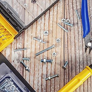 Maexxna 100pcs Nut & Bolt Assortment Sets, Metric Machine Screws Set, Philips&Slot Panhead, Zinc Planted M3 M4 M5 M6, 4 Kinds of Diameter and 6 Kinds of Length