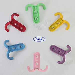 ImyHok Kids Coat Hook Colorful Wall Mount Cute Decorative Metal Closet Hooks for Hanging Towels Backpack Keys Decor Children's Room Nursery 8 Pack