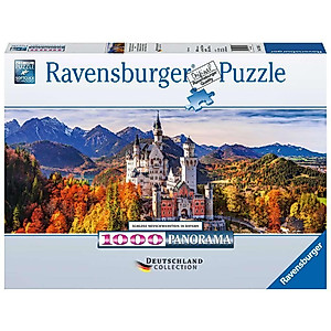 Ravensburger Adult Puzzle 15161 Neuschwanstein Castle in Bavaria, Size: Approx. 98 cm x 37.5 cm