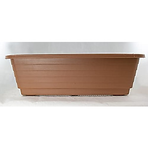 4 Japanese Brown Plastic Bonsai Training Pot/Flower Home Garden Planter 18"x 10.5"x 5.75"