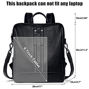 S-ZONE Women Genuine Leather Backpack Casual Convertible Shoulder Bag Purse
