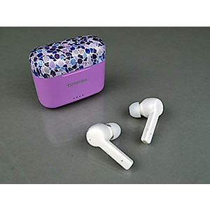 Toshiba Air Pro 2 True Wireless Stereo Earphones with Qi Wireless Charging, Lavender Terrazzo (RZE-BT750E)