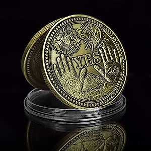 Yes No Challenge Coin Decision Maker Coin (Bronze)