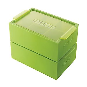 ZOKU Jumbo Ice Cube Trays, Set of 2, Stackable Large Silicone Molds with Flavor-Guard Lids, Easy-Release, BPA-Free