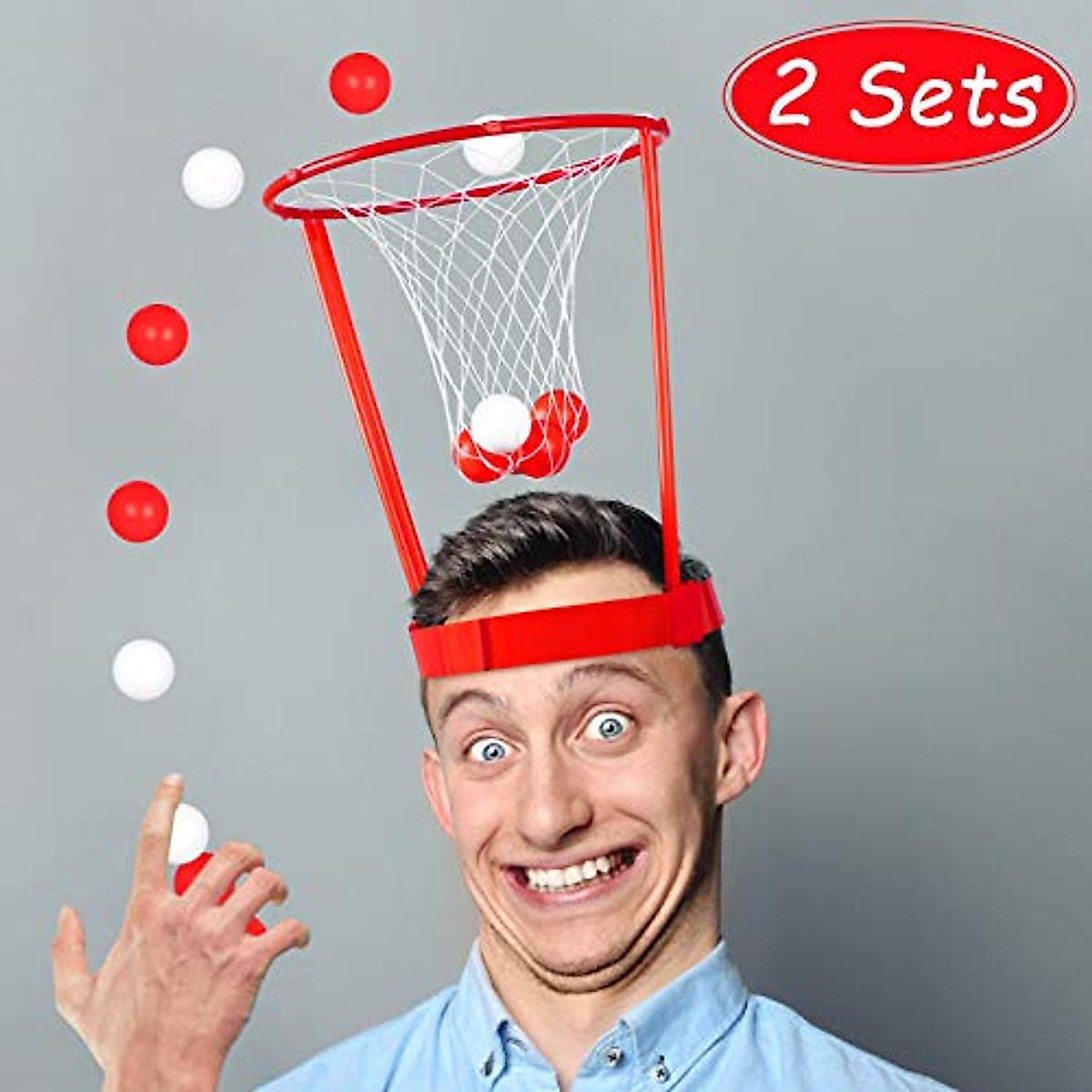 90shine Christmas Gag Gifts Headband Hoop Ball Game White Elephant Exchange Party Xmas Holiday Fun Carnival Activities