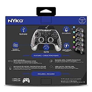 Nyko Air Glow Controller for PlayStation 4 - LED Light Show and Hand Cooling Fan - Wired 10Ft Cable - PlayStation 4