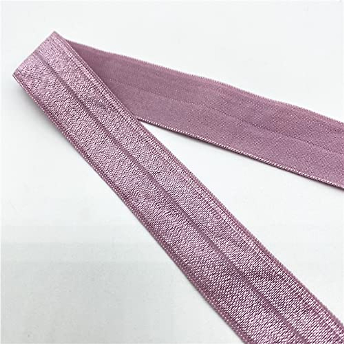 8 Yards 0.8 Inch Elastic Ribbon for Sewing Multicolor Fold Over Spandex Elastic Band Lace Trim Waist Band Garment Accessory