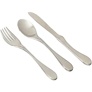Knork Stainless Steel Flatware Starter, 12 Piece Set, Matte