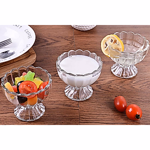 VanEnjoy Glass Bowl Set in Safe Package - Mini Prep, Dip, Dessert, Ice Cream, Bar Snack Dish Bowls - Set of 4, 4 Oz