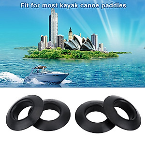 4 Pcs Kayak Paddle Drip Rings, Practical Rubber Drip Rings for Kayak Canoe Rafting Paddles Shaft, No More Sliding Up and Down