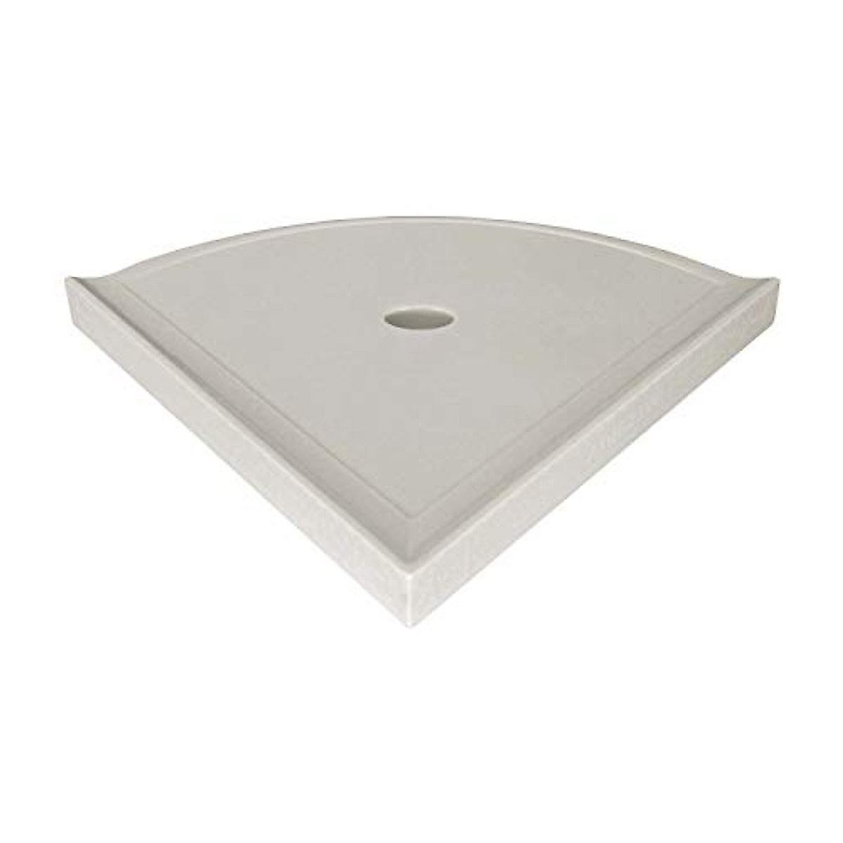 Questech Décor 8 Inch Corner Shower Shelf and 5 Inch Shower Caddy Foot Rest, Metro Flatback Wall Mounted Bathroom Shower Organizer, Gray Polished