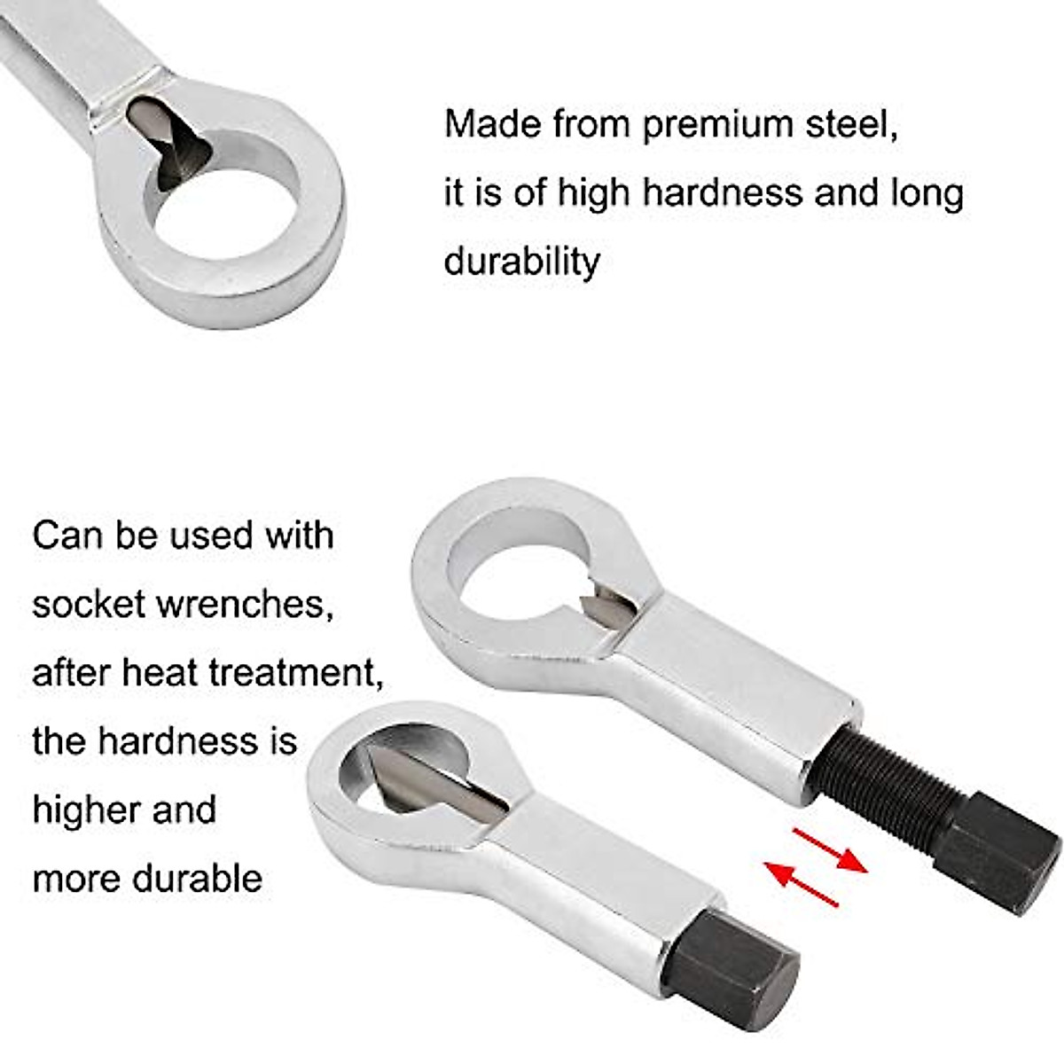 4 Sizes Heavy Duty Nut Splitter Broken Damaged Screw Nut Removal Splitting Tools