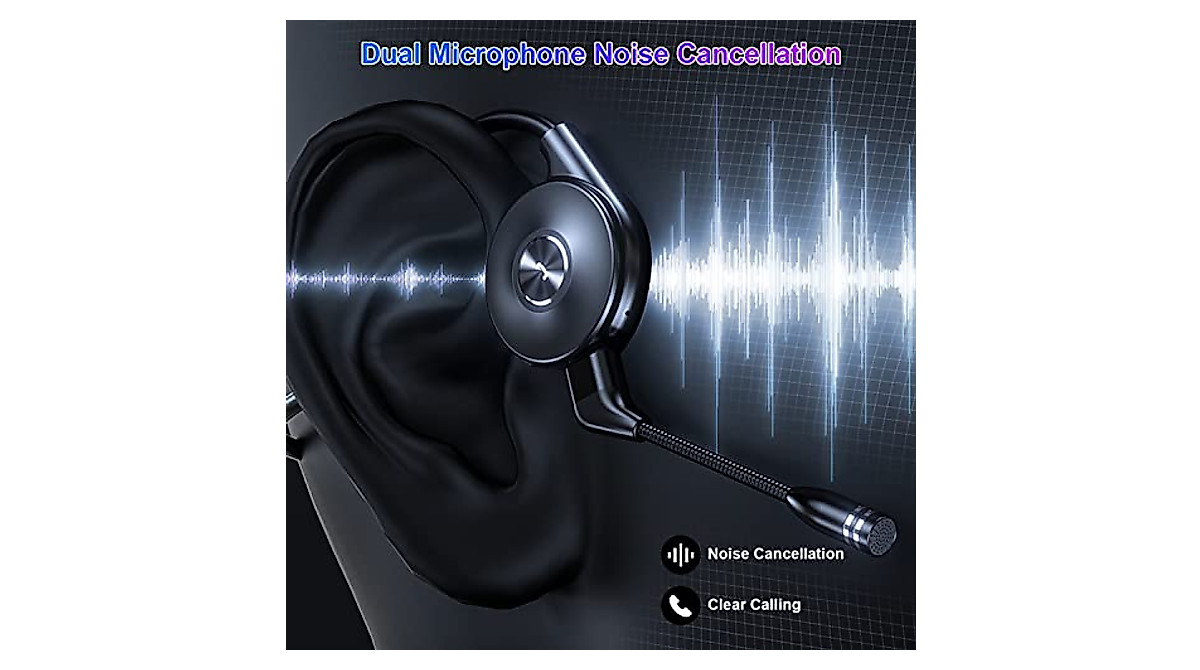 Bone Conduction Headphones Bluetooth - Open-Ear, Noise Cancelling ...