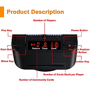 Nileole-YOUPAI Automatic Card Dealer Machine, 360° Rotating 2 Decks Card Dealer, Built-in 2800MAH Rechargeable Battery, Casino Playing Card Table Accessories for UNO, Blackjack, Texas Hold'em (White)