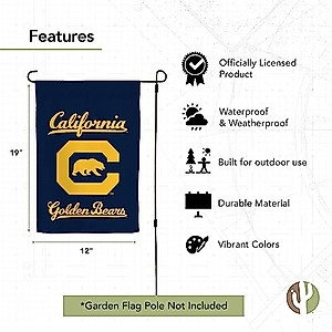 University of California Berkeley Garden Flag Golden Bears Cal UC Banner 100% Polyester (Design H)