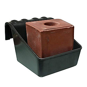 Little Giant SBPU Universal Block Holder and Feeder; Grain/Supplement Feeder for Cattle, Horses, Goats, Sheep, Alpacas & Llamas; Polypropylene Plastic, Holds 50-Lb or 6.5 Quarts, 12.63"x14.25"x9.69"