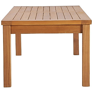 Modway EEI-4122-NAT Upland Patio Teak Wood, 59" Coffee Table, Natural