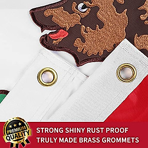 XIFAN Premium California State Flag 4x6 - Embroidered Heavy Duty 300D Nylon Strongest Longest Lasting - CA Republic Bear Flag Outdoor - Vibrant Print Waterproof