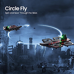 Holyton 2 in 1 Indoor RC Plane for Kids - Altitude Hold, 3D Flips, Headless Mode, 2 Batteries, Easy to Fly Airplane for Ages 8-12