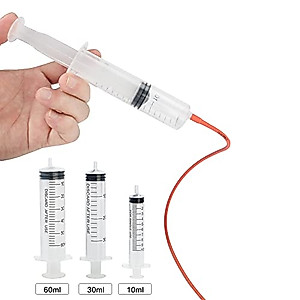 MOTAIN Pet Feeding Supplies Kit-3 Pack Red Rubber Feeding Tube(8Fr, 10Fr, 14Fr) with 3 Pack 10/30/60 Ml Syringes for Lamb,Goat,Sheep,Puppy,Kitten Whelping Feeding Watering