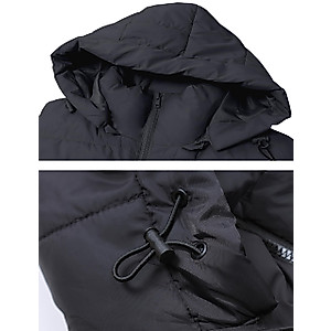 WEQULE Women's Cropped Puffer Vest Hooded Zip Up Winter Sleeveless Jacket lightweight Outwear Padded Gilet with Pockets(0001-Black-L)