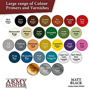 The Army Painter Color Primer Spray Paint, Matt Black, 400ml, 13.5oz - Acrylic Spray Undercoat for Miniature Painting - Spray Primer for Plastic Miniatures
