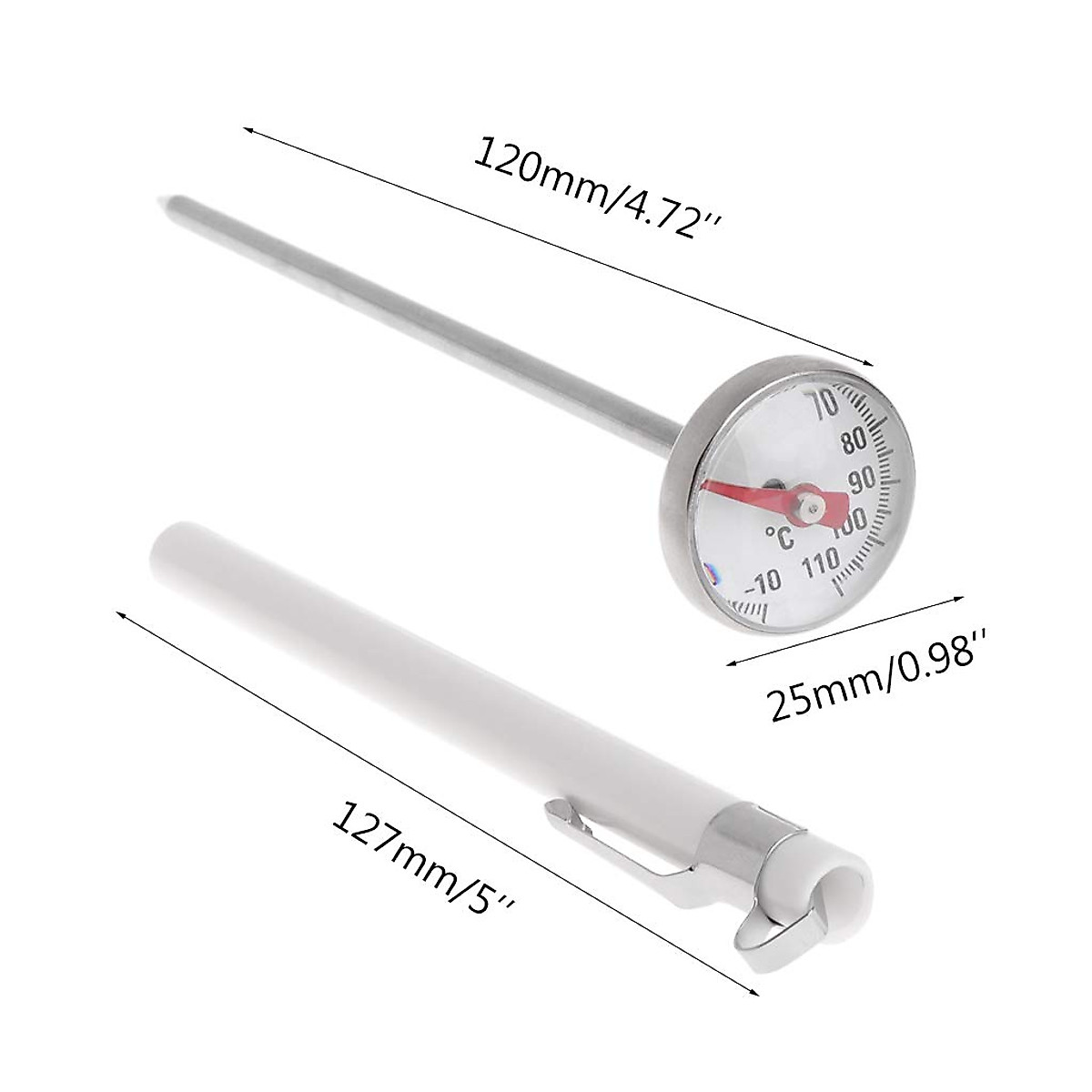 YIFEIJIAO,Food Meat Milk Coffee BBQ Thermometer Stainless Steel Home Kitchen Probe Useful