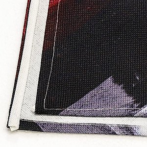 Modern Burlap Table Runner,Abstract Red and Black Art Table Runners for Table Dresser Runner Farmhouse Style for Dinner Party Holidays Home Decoration (Red and Black, 13"x 71")