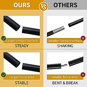 Espird String Light Poles for Outdoors,Christmas Decoration Poles for String Lights,3 in 1 Light Poles with Hooks for Deck Garden Patio Wedding Cafe Party 2PCS