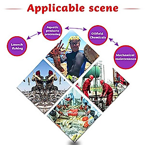 Coopache Full Arm Pond Gloves Long Waterproof Gloves with Cotton lining Extra Long Waterproof Gloves for Pond Cleaning Care and Machinery Industry, 25-inch