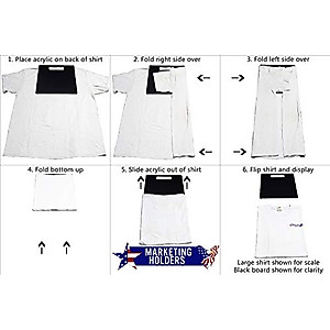 NAHANCO FB1303 Acrylic Shirt Folding Board, 11" Width x 12" Length, Clear